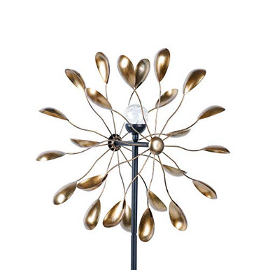 Kinetic Solar Wind Spinners Outdoor Metal Yard Spinner with Multi-Color ...