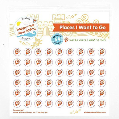 Places I Want to Go Stickers Reusable World Exploration Stickers for ...