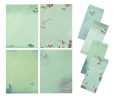 32 Writing Stationery Paper with 20 Envelope, Vintage Letter Writing ...
