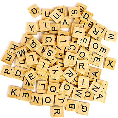 Haimai Scrabble Letters Wood Scrabble Tiles A-Z Capital Letters for ...