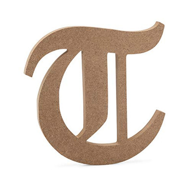 6 Old English Wooden Letter T - Premium MDF Wood Wall Letters 6 inch T ...