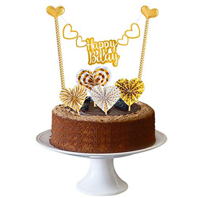 Gold Happy Birthday Cake Topper HardNok Cake Decoration and A Series of ...