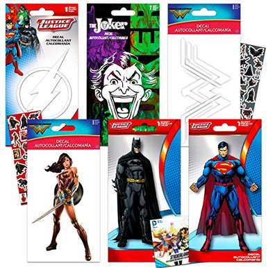DC Comics Justice League Decals Bundle Superhero Party Favors -- 6 ...