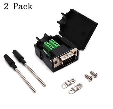 Yootop 15 Pin D-SUB VGA Adapter Male Terminal Breakout Board Connector ...