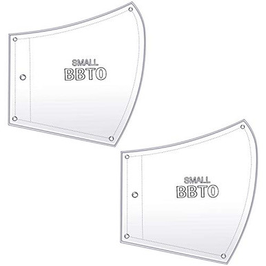 2 Pieces DIY Face Covering Templates Plastic Sewing Template Clear ...