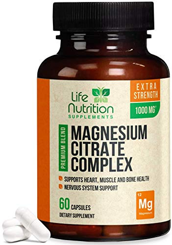Magnesium Citrate Capsules Max Absorption 1000mg - Chelated Citrate and ...