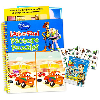 Disney Pixar Look and Find Puzzle Book Set Kids Toddlers -- Jumbo Book ...