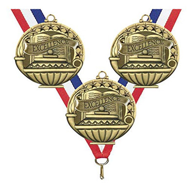 Gold Excellence Medals 1st Place Winner Student School Award Trophy ...