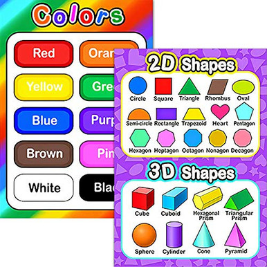 Extra Large Preschool Educational Learning Posters for Kids Toddlers ...