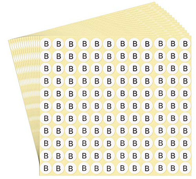 dealzEpic - Alphabet Stickers of The Letter B - Small Round Paper Self ...