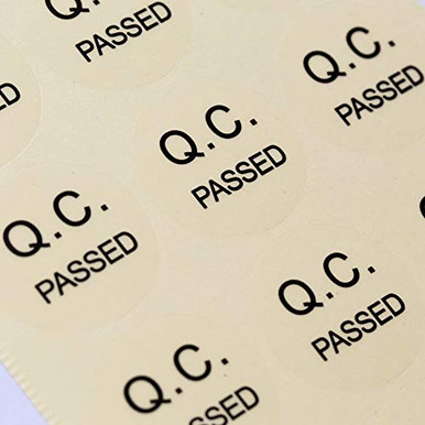 QC Passed Label Sticker Clear PVC Material Diameter 3CM Large Size QC ...