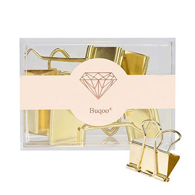 Jumbo Binder Clips Gold 32mm Paper Binder Clamps Stainless Steel Binder ...