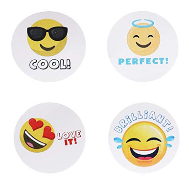 500pcs Round Reward Stickers for Teachers - 1 Inch 4 Cartoon Smile ...