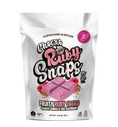 ChocXO Ruby Chocolate Snaps Fruity Ruby Chocolate with Crunchy Quinoa ...