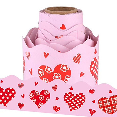 Red Heart Bulletin Board Borders for Valentines Day Classroom ...
