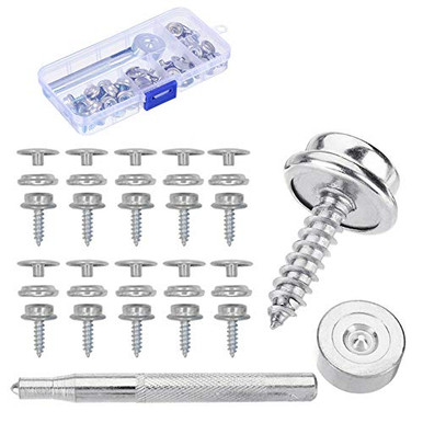 lnndong-62 Piece Silver Stainless Steel Marine Canvas and Soft Cover ...