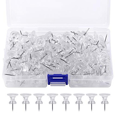 AIEX 100Pcs 1 Inch Giant Push Pins Giant Plastic Head Push Pins Thumb ...