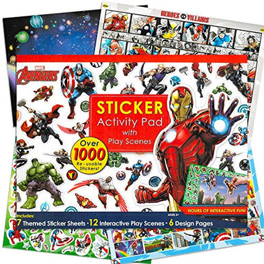 Marvel Super Heroes Stickers Coloring and Activity Book with Pop Art ...