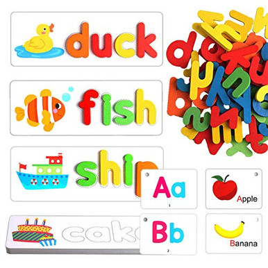 Letter Matching abc Flash Cards See and Spell Sight Word Games - Animal ...