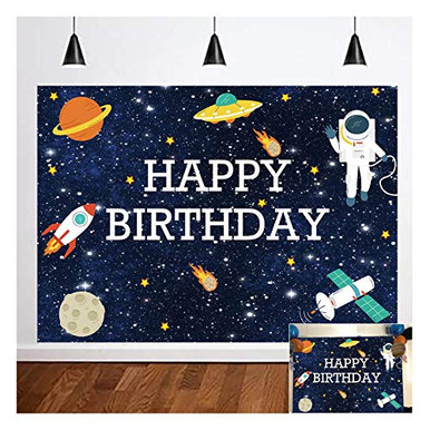 Solar System Planets Outer Space Happy Birthday Theme Photo Background ...
