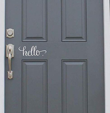 Hello Door Decal Front Door Greeting Hello Sticker Home Door Decor Door ...