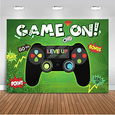 Mocsicka Video Game On Party Photography Backdrop Kids Boys Game On ...