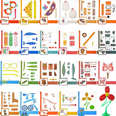 Zonon 25 Pieces 3D Printer Drawing Molds Printing Paper Stencils ...