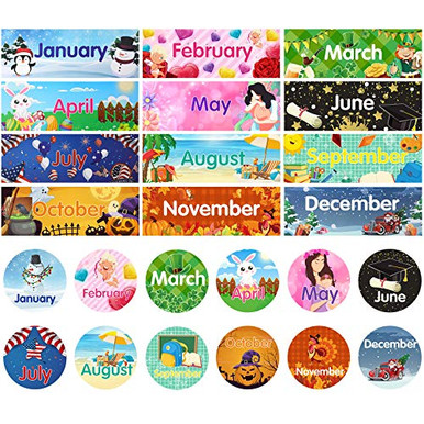 24 Pieces Monthly Headliners 12 Monthly Headers Holiday Monthly ...