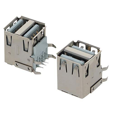 Fielect PCB USB Connector Type A Female Jack 8 Pin Double Layer 90 ...