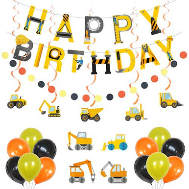 Engineering Vehicle Construction Party Supplies kit Dump Truck Theme ...