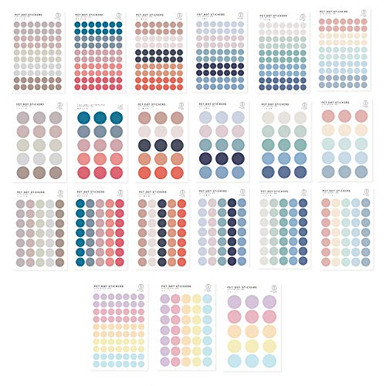 Circle Stickers -7 Pack 21sheet Colorful Circles Stickers Pack ...