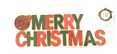 Merry Christmas Wood Adhesive Letters for Make Your Own Sign DIY Red ...