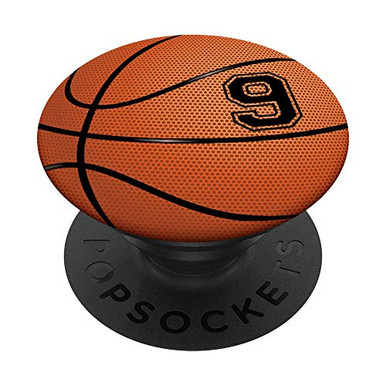 Basketball Jersey Number 9 Nine No 9 Game Ball PopSockets Grip and ...
