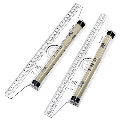 BokWin 2Pcs 12 Inch Measuring Rolling Ruler Drawing Roller Ruler ...