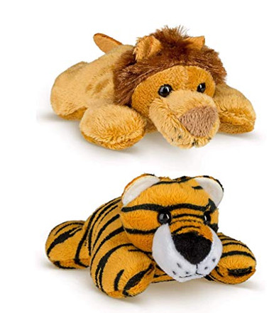 N2M Adorable Set of 2 Plush Mini Adventure Planet Animals ~ Tiger and ...