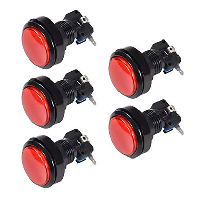 uxcell Game Push Button 46mm Round 12V LED Illuminated Push Button Switch with Micro Switch for ...