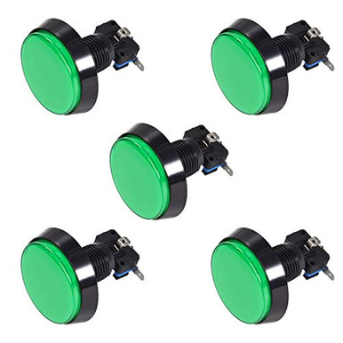 uxcell Game Push Button 60mm Round 12V LED Illuminated Push Button Switch with Micro Switch for ...