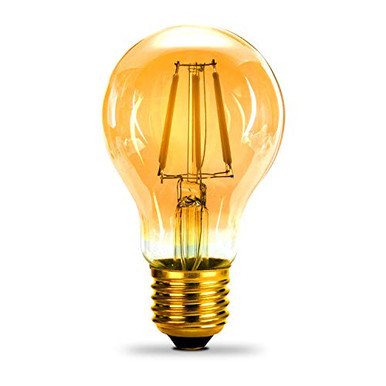 Bronze Amber DC 12 Volt Edison Light Bulb A19 Soft White 2700k 6W LED ...