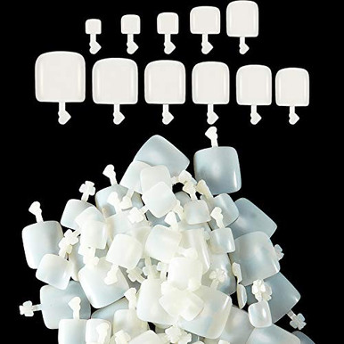 1200 Pieces Acrylic False Toenails Full Cover Artificial French ...
