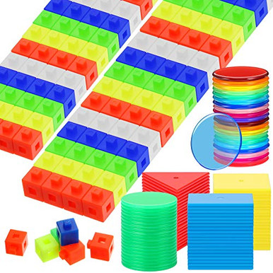 Skylety 280 Pieces Counting Blocks Plastic Counting Chips Centimeter ...