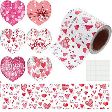 Water Color Heart Bulletin Board Borders 33ft Valentines Day Borders ...