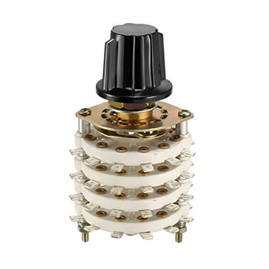 uxcell 4P8T 4 Pole 8 Position 4 Deck Band Channel Rotary Switch ...