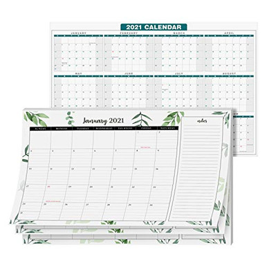 2021 Desk Calendar 17 x 11 Desktop or Wall Planner Tear-Off Pad for ...