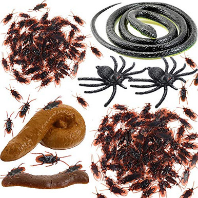 Cwuberly Prank Kit for Kids- Realistic Snake Fake Poop Fake Bugs ...