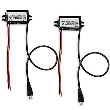 gisgfim 2 Pieces DC-DC Buck Converter Module 12V to 5V Micro USB Power ...
