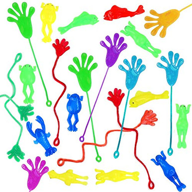 IAMGlobal 24 Pack Stretchy Sticky Toy Includes 12 Stretchy Fingers 12 ...