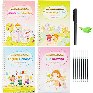 CY2SIDE 14PCS Calligraphy Copybook Set for Kids 4 Magic Calligraphy ...