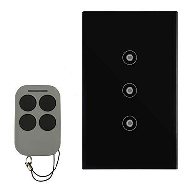Light Touch Switch with Tempered Glass Panel RF Wireless Remote Control ...