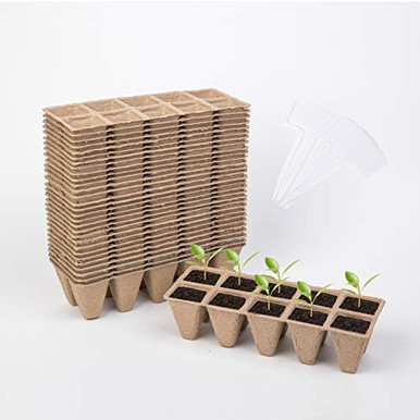 Seed Starter Pots 200 Cells Pulp 3 Peat Pots Biodegradable Plant ...