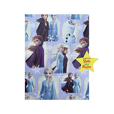 Gift Wrap - Frozen Anna Elsa Olaf Blue Themed Wrapping Paper - 1 Roll ...